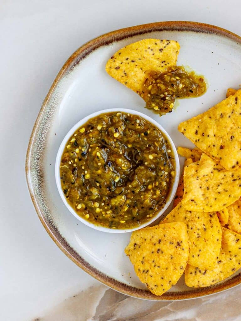Fire Roasted Green Salsa - Poppys Wild Kitchen